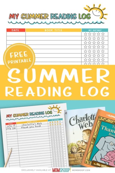 FREE PRINTABLE READING LOG - MomSkoop