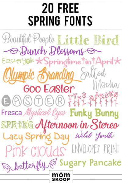 20 Free Spring Fonts for your Spring crafts & projects