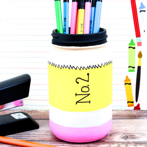 BACK TO SCHOOL PENCIL MASON JAR CRAFT - MomSkoop